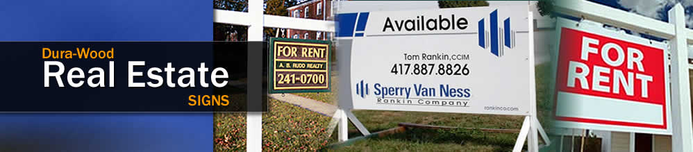 Custom Dura-Wood Wooden Real Estate Signs